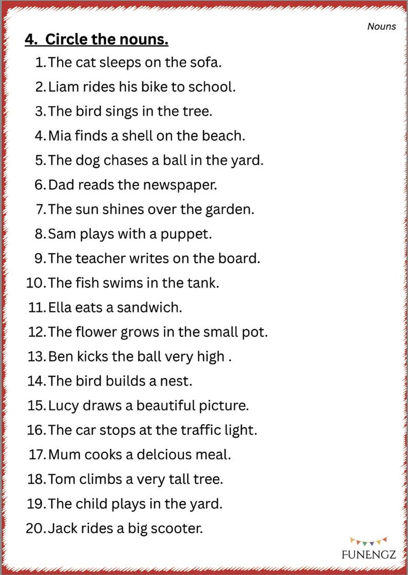 30 Pack Grade 1 Grammar Practice Worksheets - Etsy