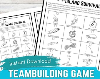 Desert Island Team-building Activity, Printable Team Game - Etsy