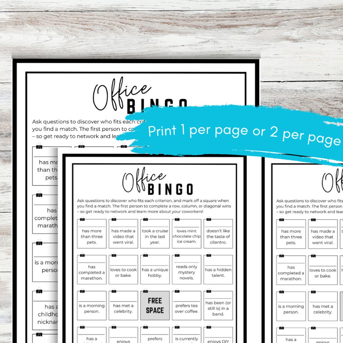 Employee Bingo Game Printable Get to Know You Game for Office ...