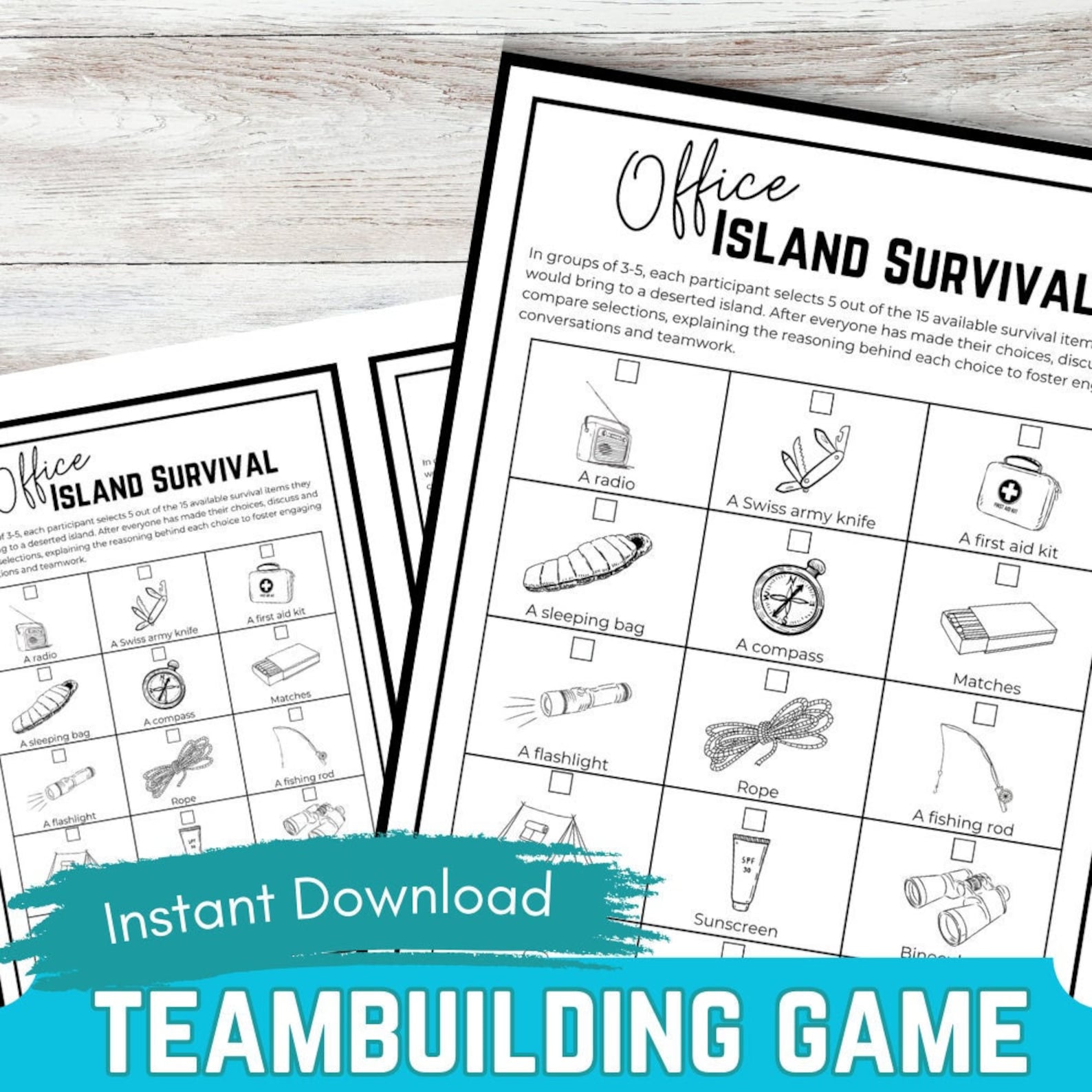 Island Survival Team Building Game | Desert Island Group Activity for ...