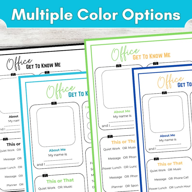 Office Get to Know Me Printable | All About Me Coworker Questionnaire ...