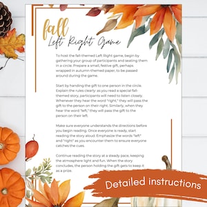 Girls Day Out Fall Left Right Game | Fall Pass the Gift Game for Women ...