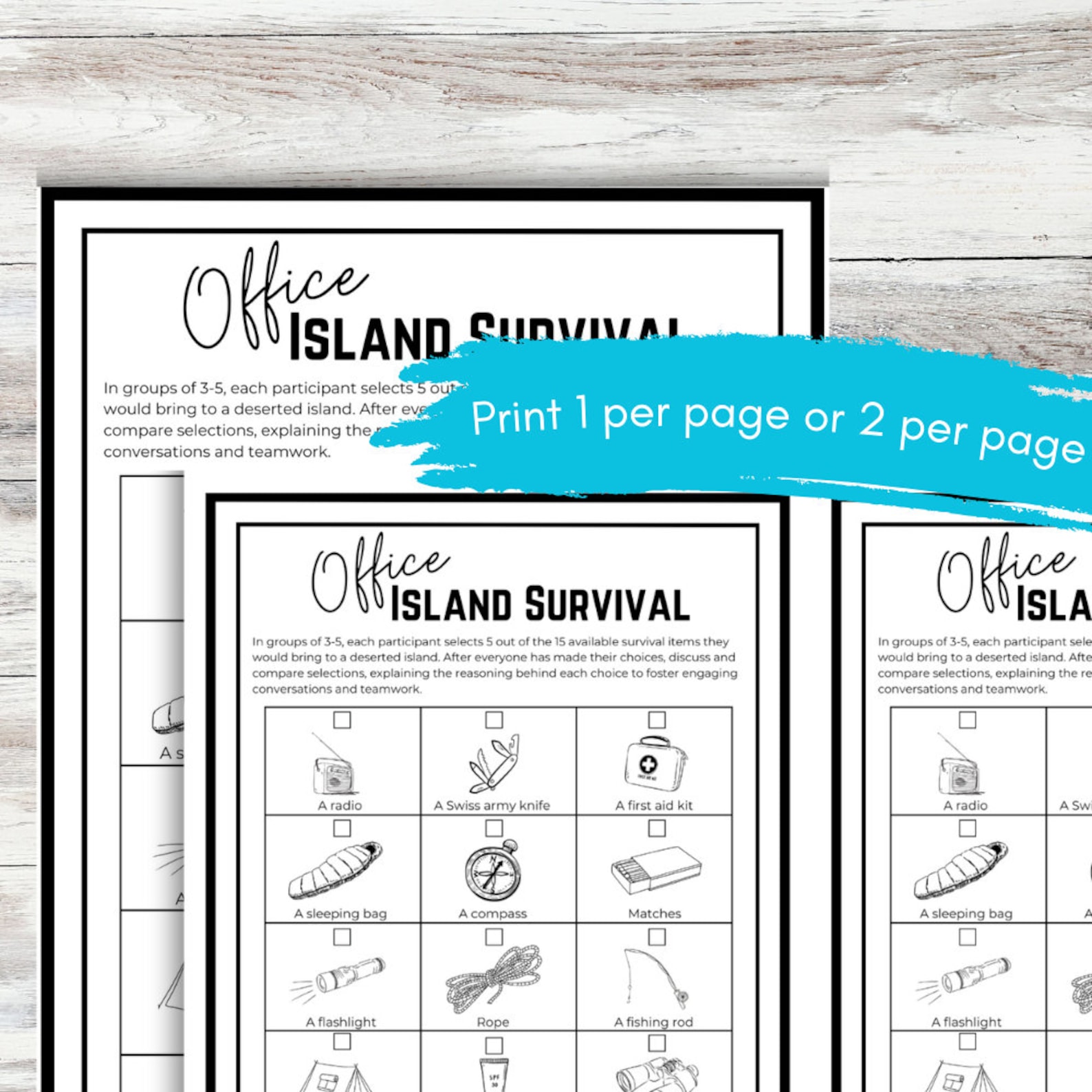 Island Survival Team Building Game | Desert Island Group Activity for ...