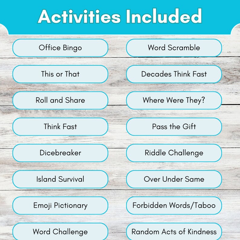 Office Teambuilding and Party Games Bundle | Staff Meeting Activities ...