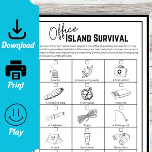 Island Survival Team Building Game | Desert Island Group Activity for ...