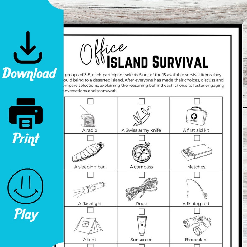 Island Survival Team Building Game | Desert Island Group Activity for ...
