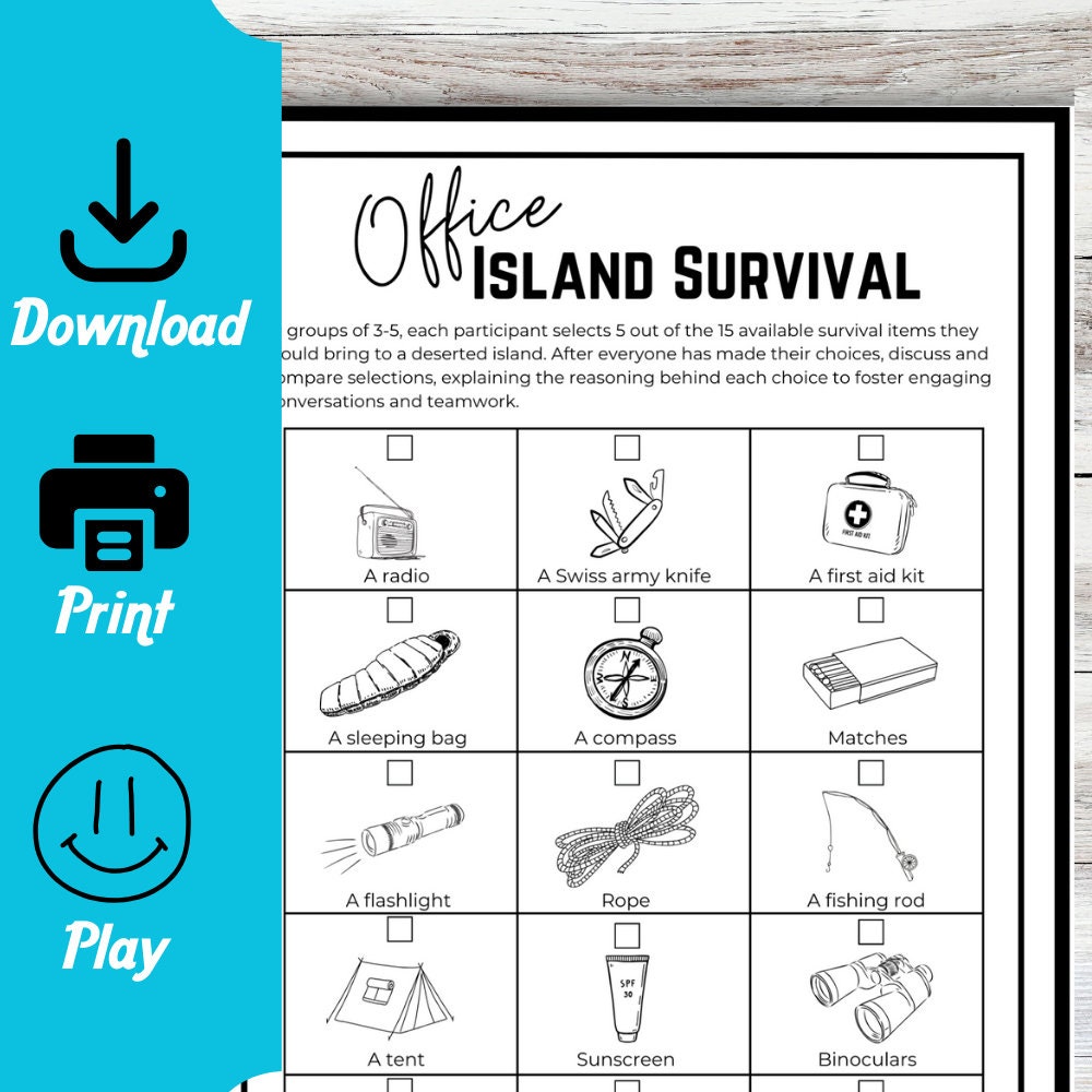 Island Survival Team Building Game | Desert Island Group Activity for ...