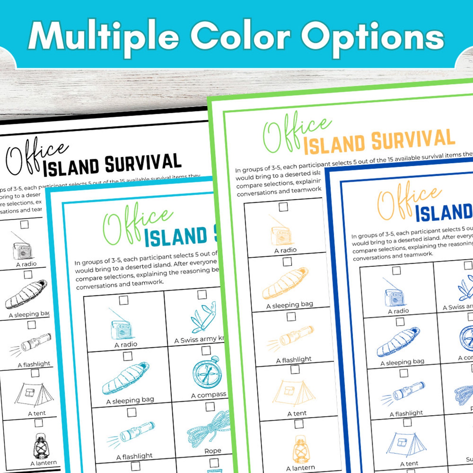 Island Survival Team Building Game | Desert Island Group Activity for ...