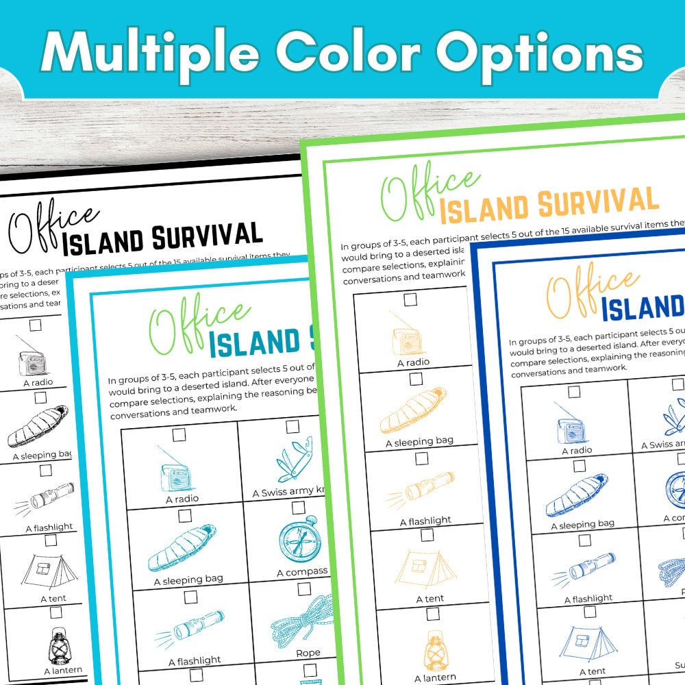 Island Survival Team Building Game | Desert Island Group Activity for ...