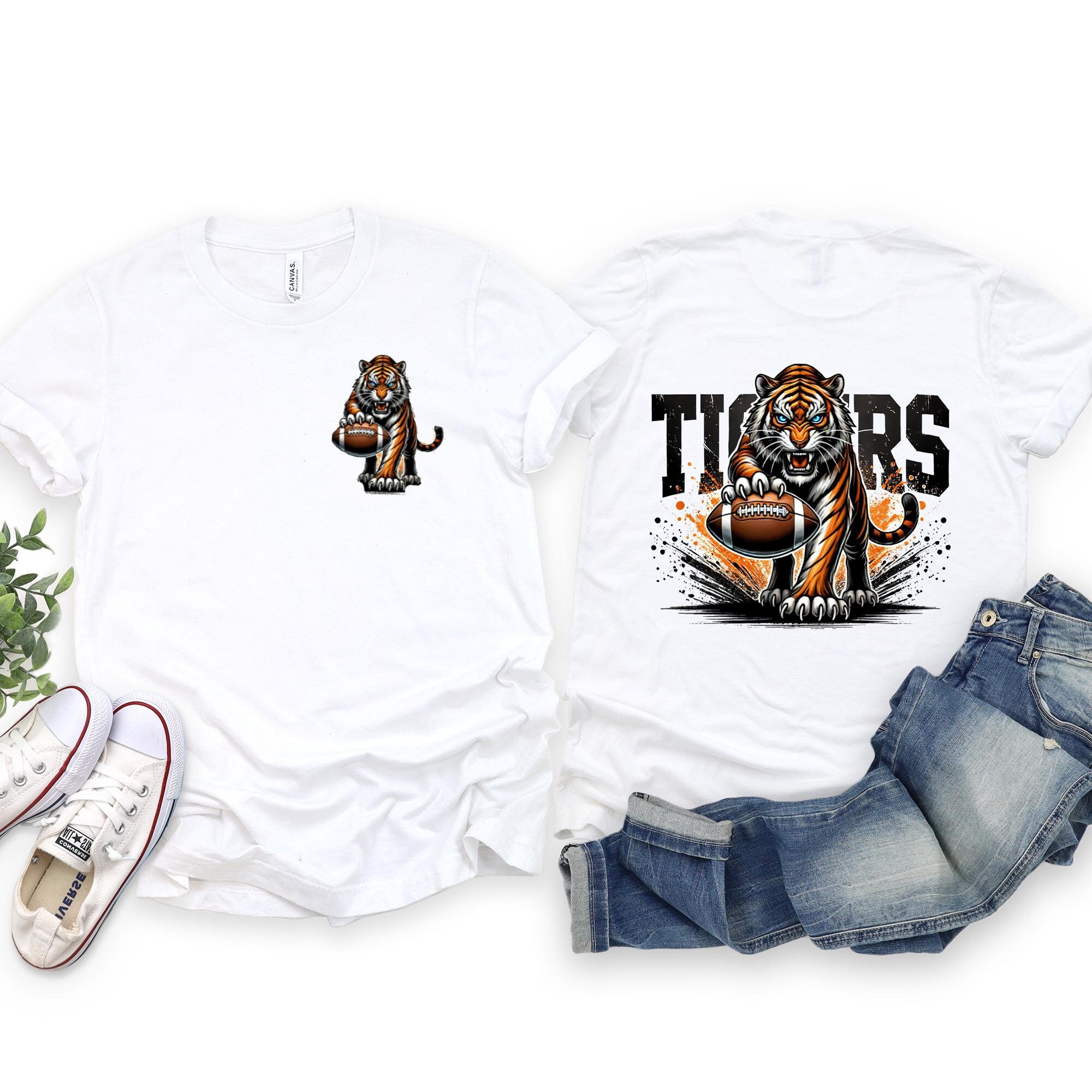 Tigers Sweatshirt, Tiger Football Shirt, Retro School Spirit Shirts, Tigers Football Tee ...