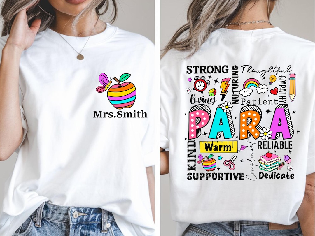 Custom Para Shirt, Custom Paraprofessional Shirt, Personalized ...