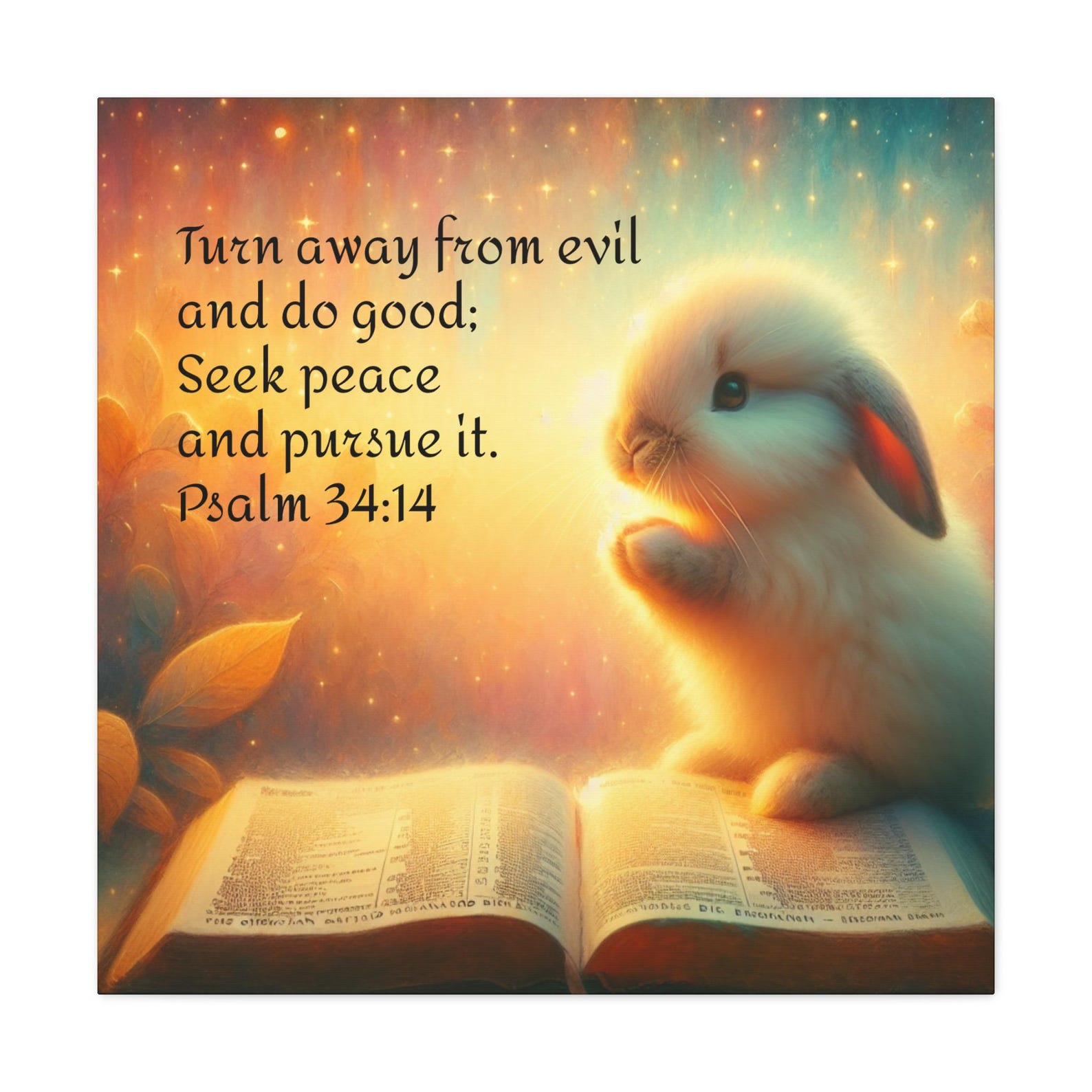 Praying Bunny Canvas Gallery Wraps - Etsy