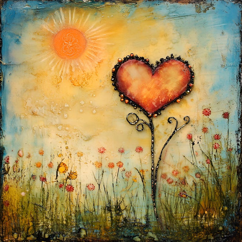 24 Grateful Hearts Digital Papers, Digital Art Printable, Instant ...