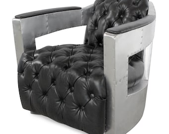 Aviator Leather Chair - Etsy