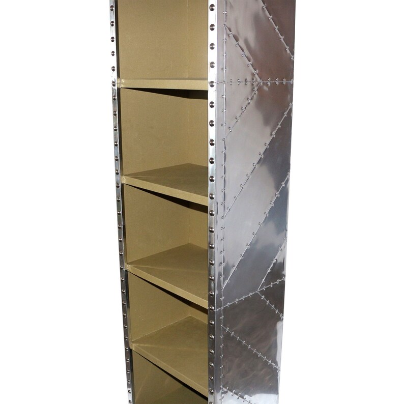 Aviator Aircraft Aluminum Bookcase 6 Canvas Shelves 79 - Etsy