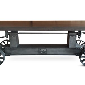 Industrial Trolley Table Desk Base Iron Wheels Adjustable - Etsy