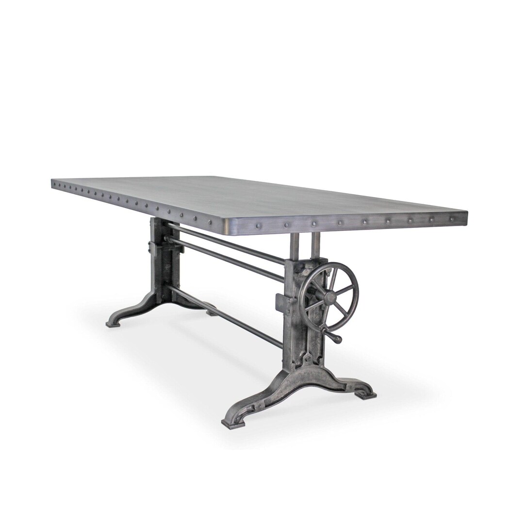 Frederick Adjustable Height Dining Table Desk Cast Iron Steel Top - Etsy