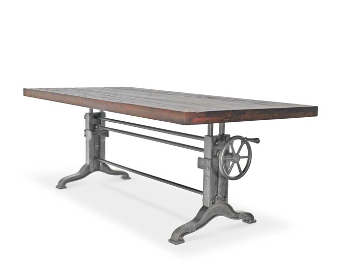 Norm's Height Adjustable Wooden C-table With Side Storage Rack in ...