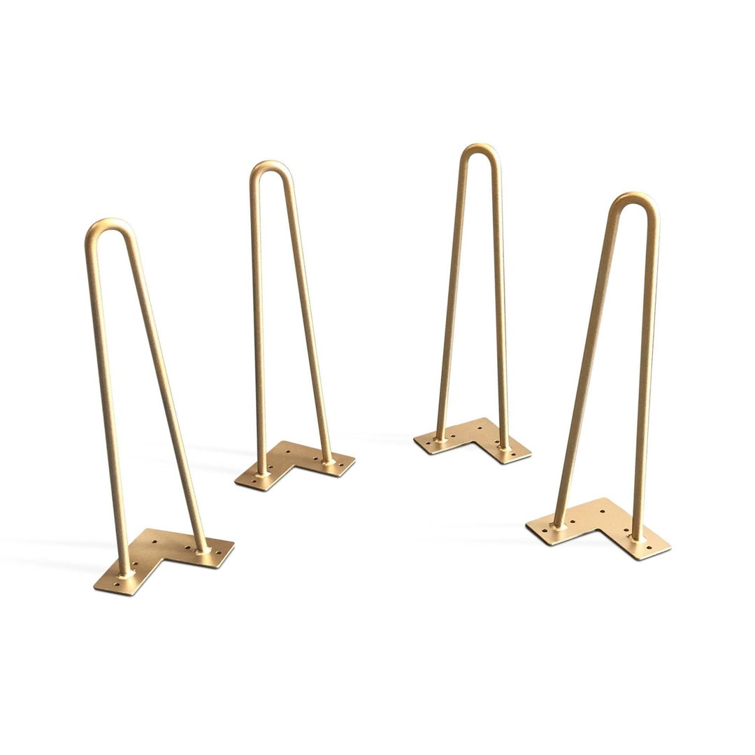 Premium 2 Rod Hairpin Legs Brass 1/2 Diameter Set of - Etsy