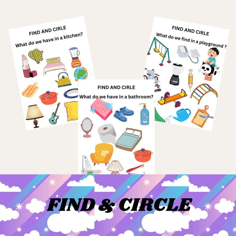 Printable Identifying Object Worksheets, Identify the Picture Preschool ...