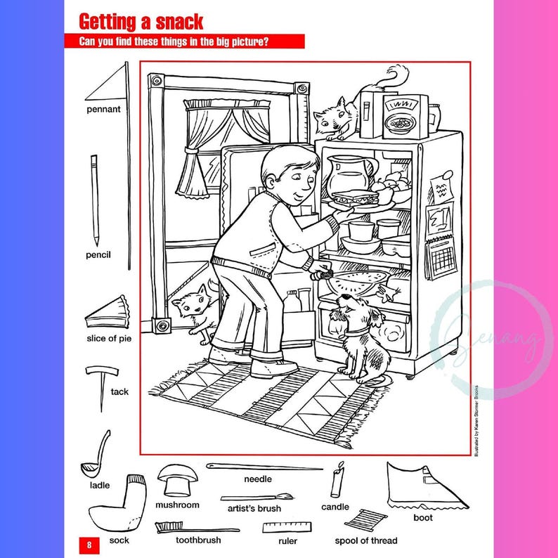 Find the Hidden Pictures Activity for Children PDF With Answers ...