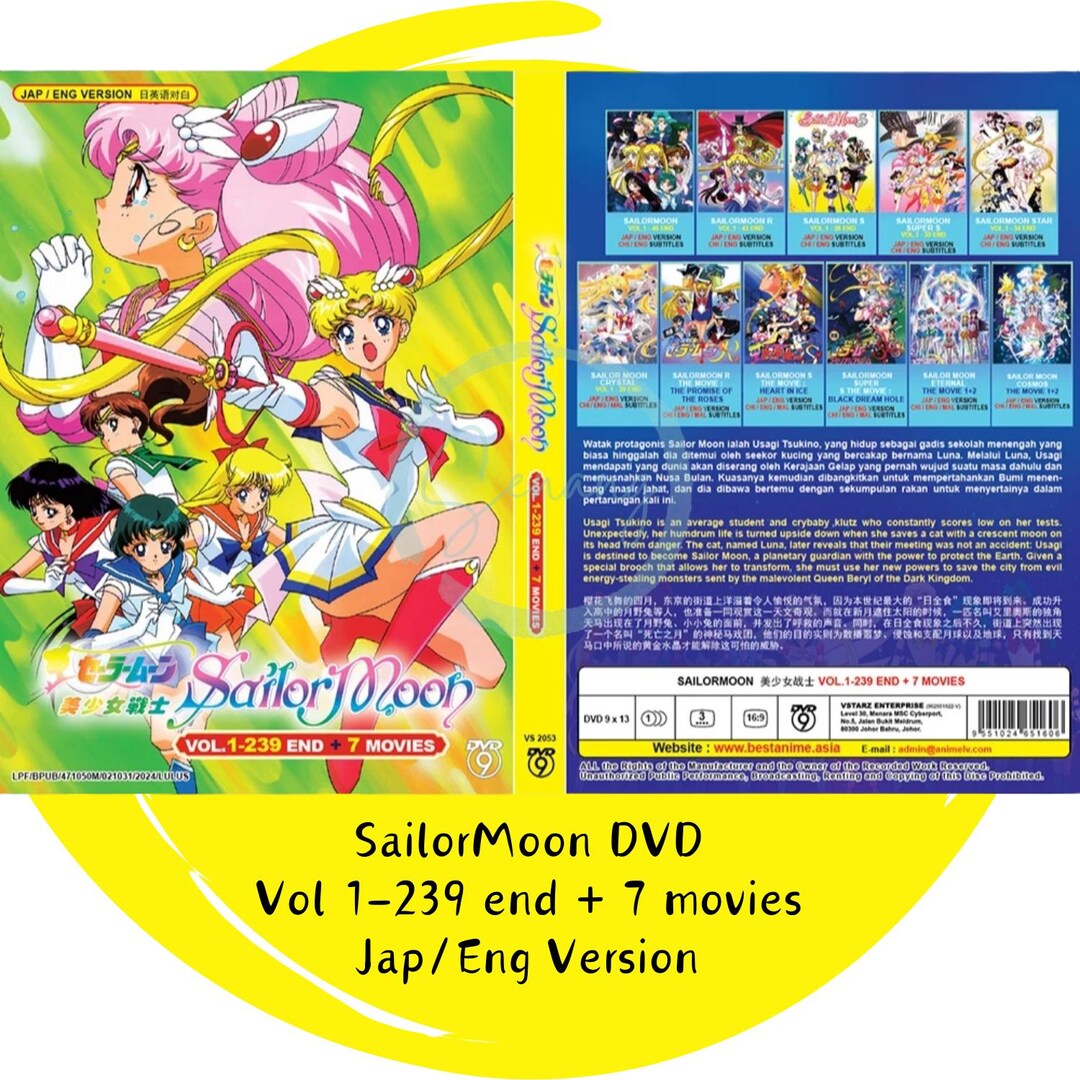 Sailormoon Complete Tv Series Collection Box Set Anime DVD (1-239 End ...