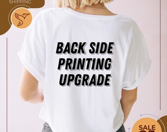 Sizing up Listing / MATERIAL Upgrade/back Side Printing - Etsy