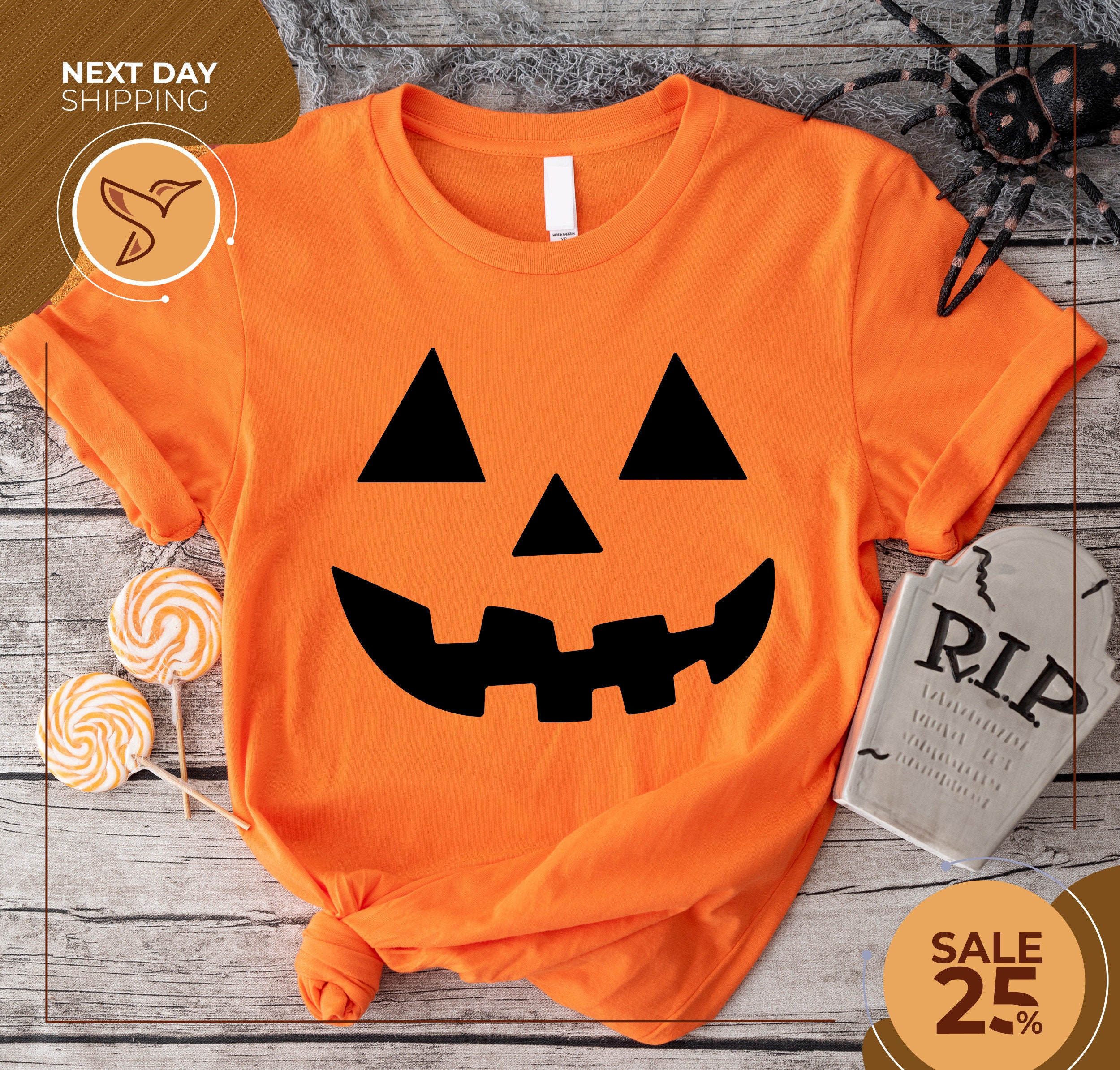 Unisex Halloween Face Shirt Jack-o-lantern Shirt Women's Halloween ...
