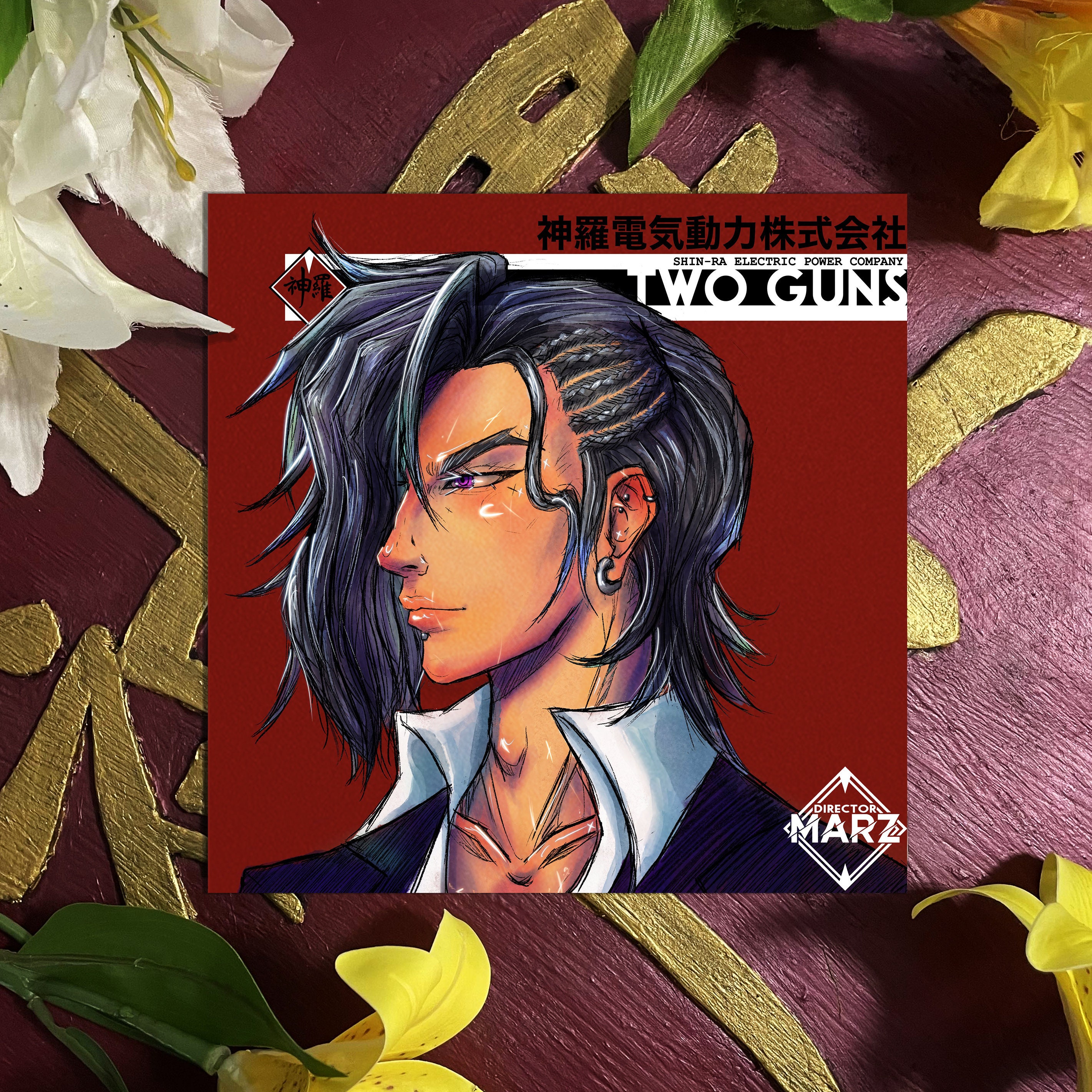 Final Fantasy VII Turk Art Portraits Tseng Elena Katana Shotgun Two ...