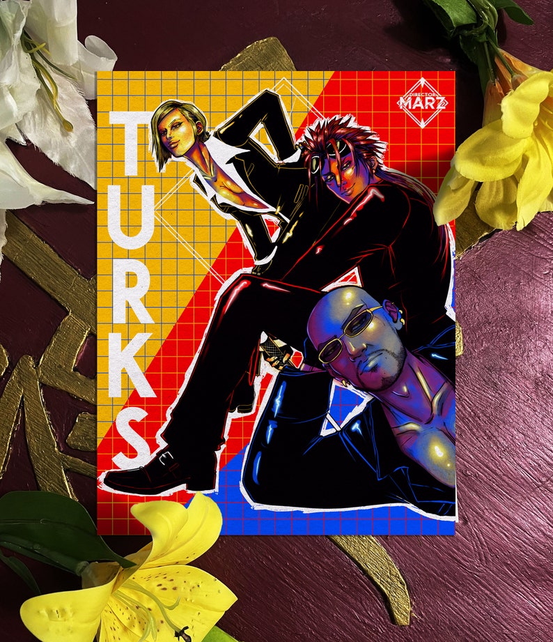 Final Fantasy VII Turks Art Print Reno Elena Rude FF7 FFVII Fanart - Etsy