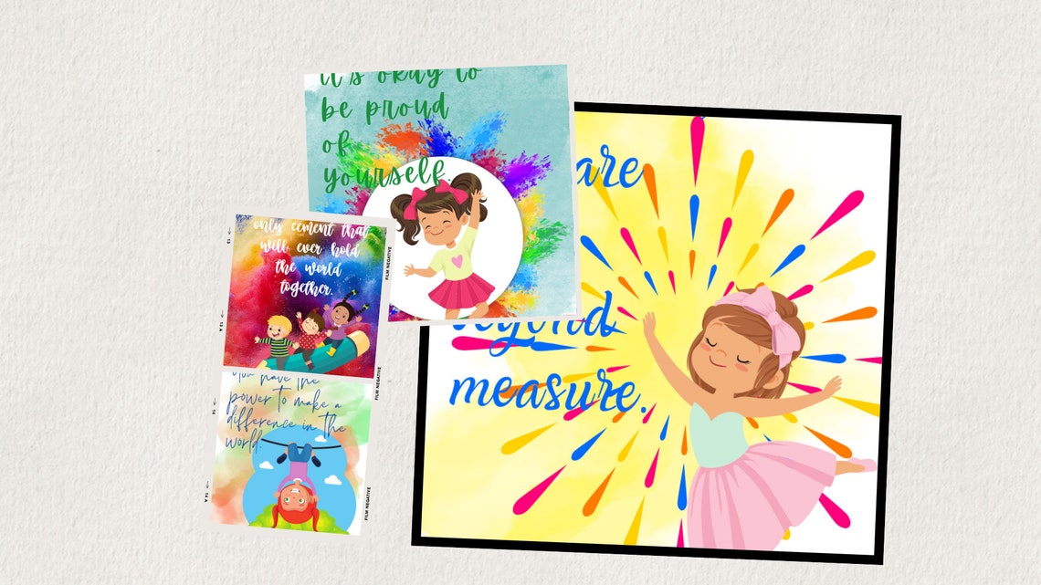 60 Printable Kids Affirmation Cards Positive Affirmation Cards for Kids ...