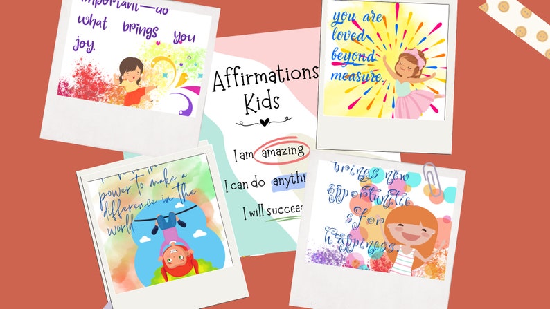 60 Printable Kids Affirmation Cards Positive Affirmation Cards for Kids ...