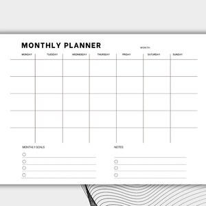Simplify Life With Minimalistic Printable Planners | Monthly Planner ...
