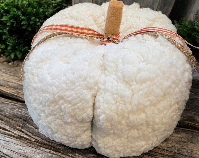 Medium Pumpkin Pillow, Sherpa Pumpkin, Halloween Decor, Fall Decor ...