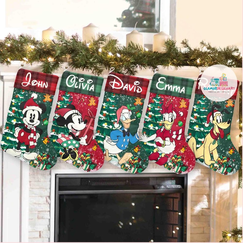 Personalized Mickey and Friends Christmas Stockings Christmas Stockings ...