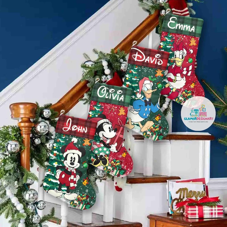 Personalized Mickey and Friends Christmas Stockings Christmas Stockings ...