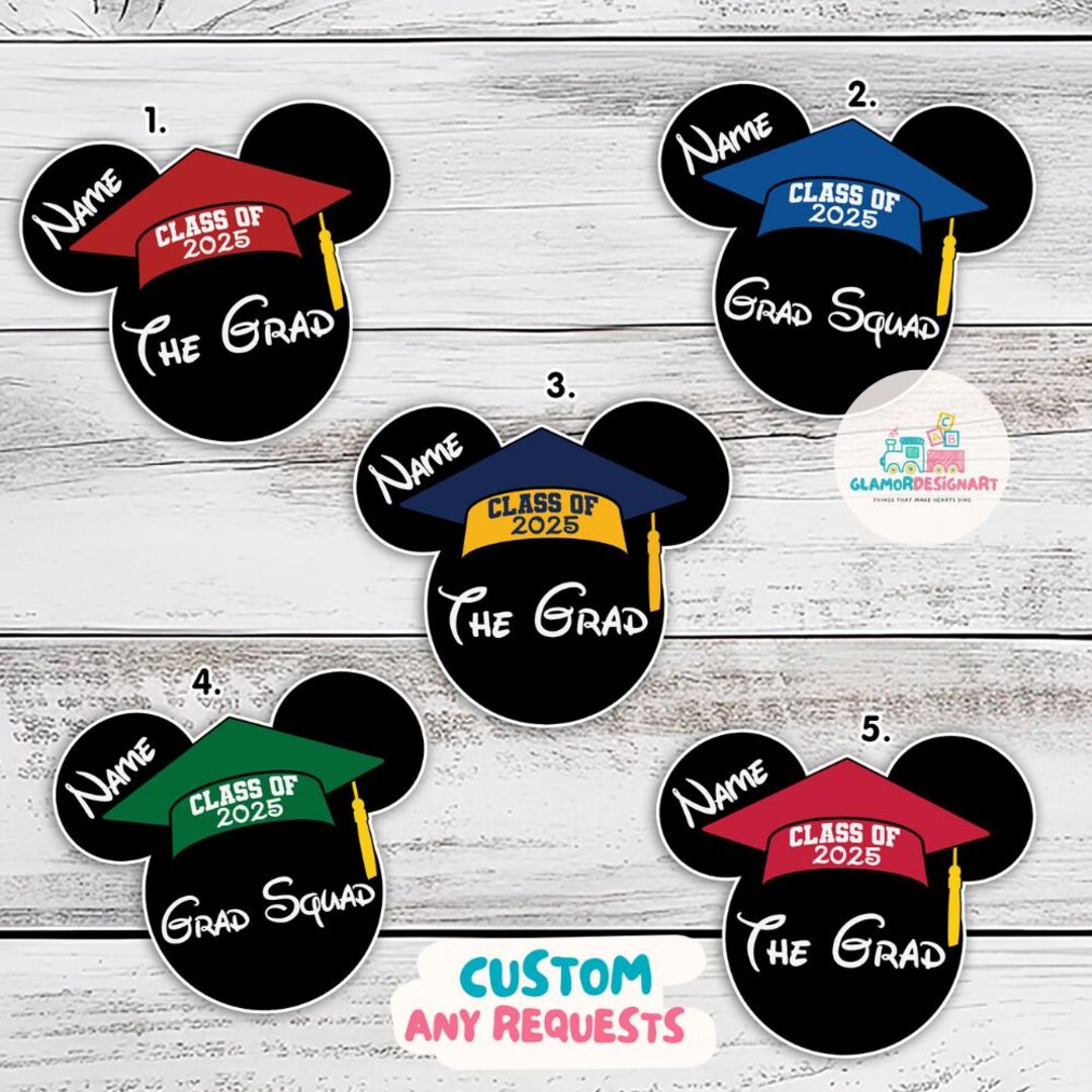 Personalized Disney Graduation Cruise Magnet, Mickey & Friends Disney ...