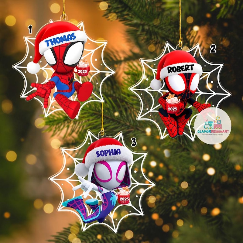 Spidey Friends Christmas Ornament - Etsy
