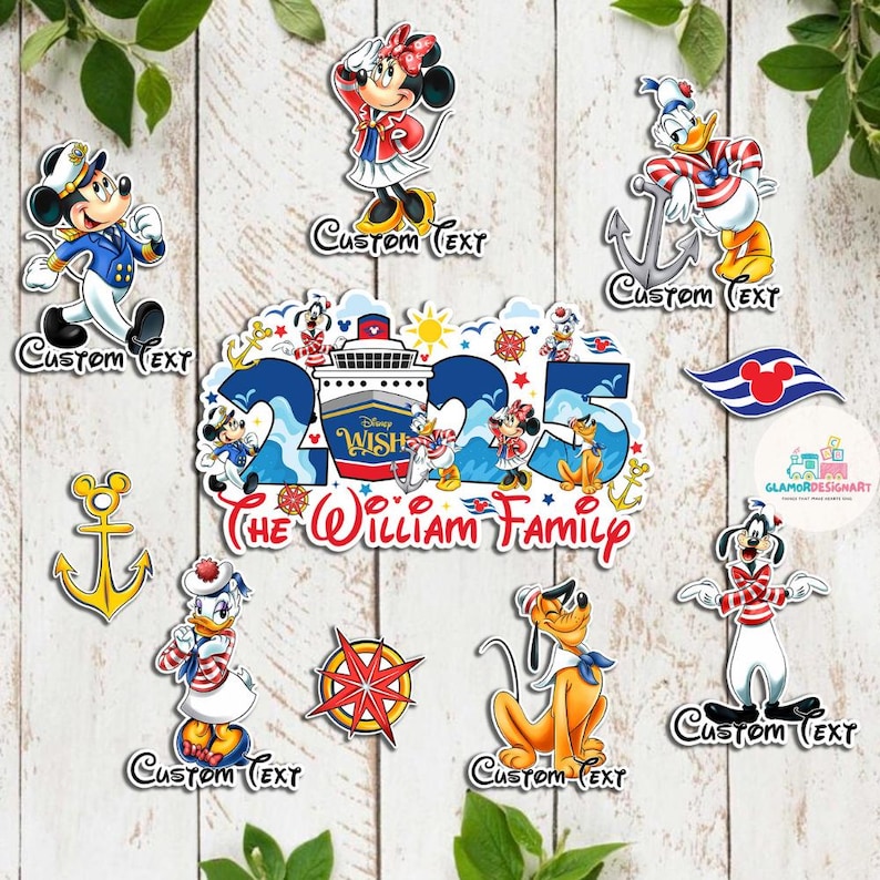 Custom Family & Cruise Ship Name Disney Cruise Line Magnet, Mickey and ...