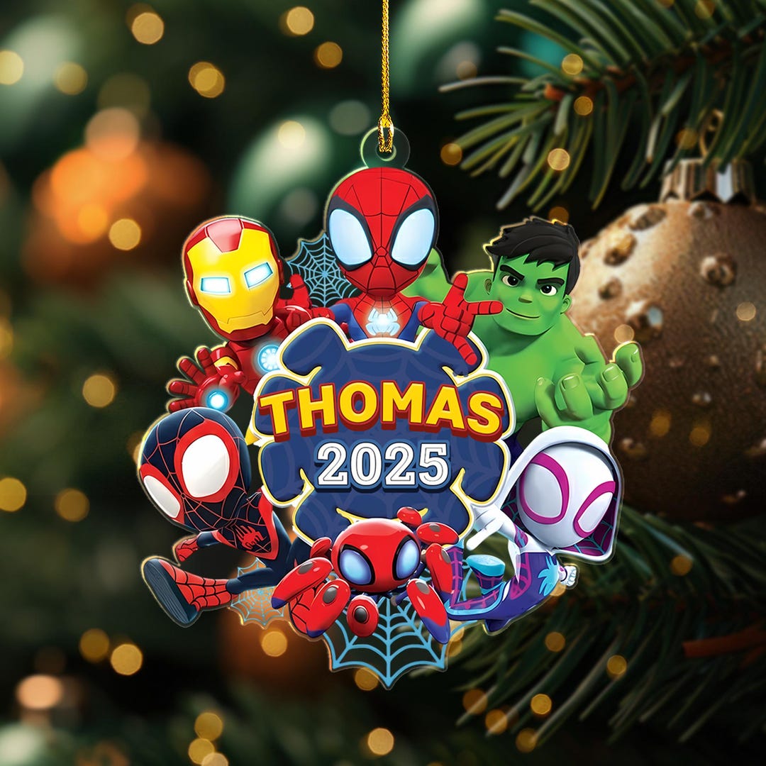 Personalized Spidey and His Amazing Friends Christmas Ornament ...