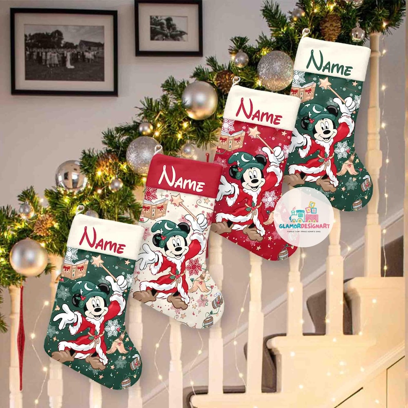 Walt Disney Fantasia Mickey Stocking Holiday Stocking Characters ...