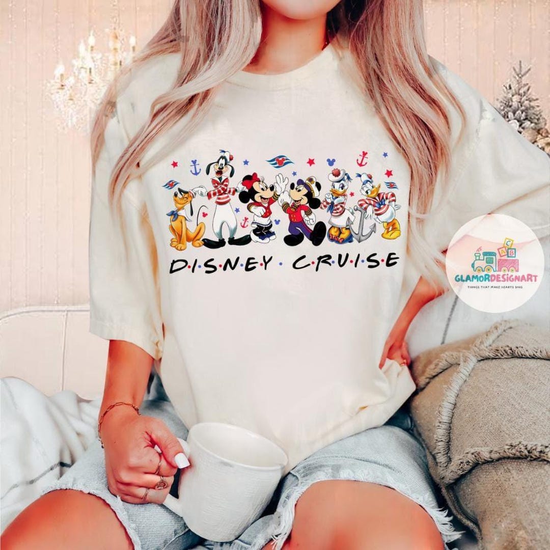 Mickey and Friends Disney Cruise Shirt, Vintage Disney Family Cruise Vacation 2024, Disney Wish ...