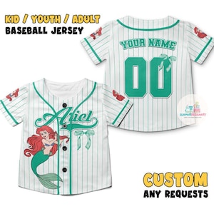 Personalized Disney Princess Baseball Jersey, Custom Name Baseball ...
