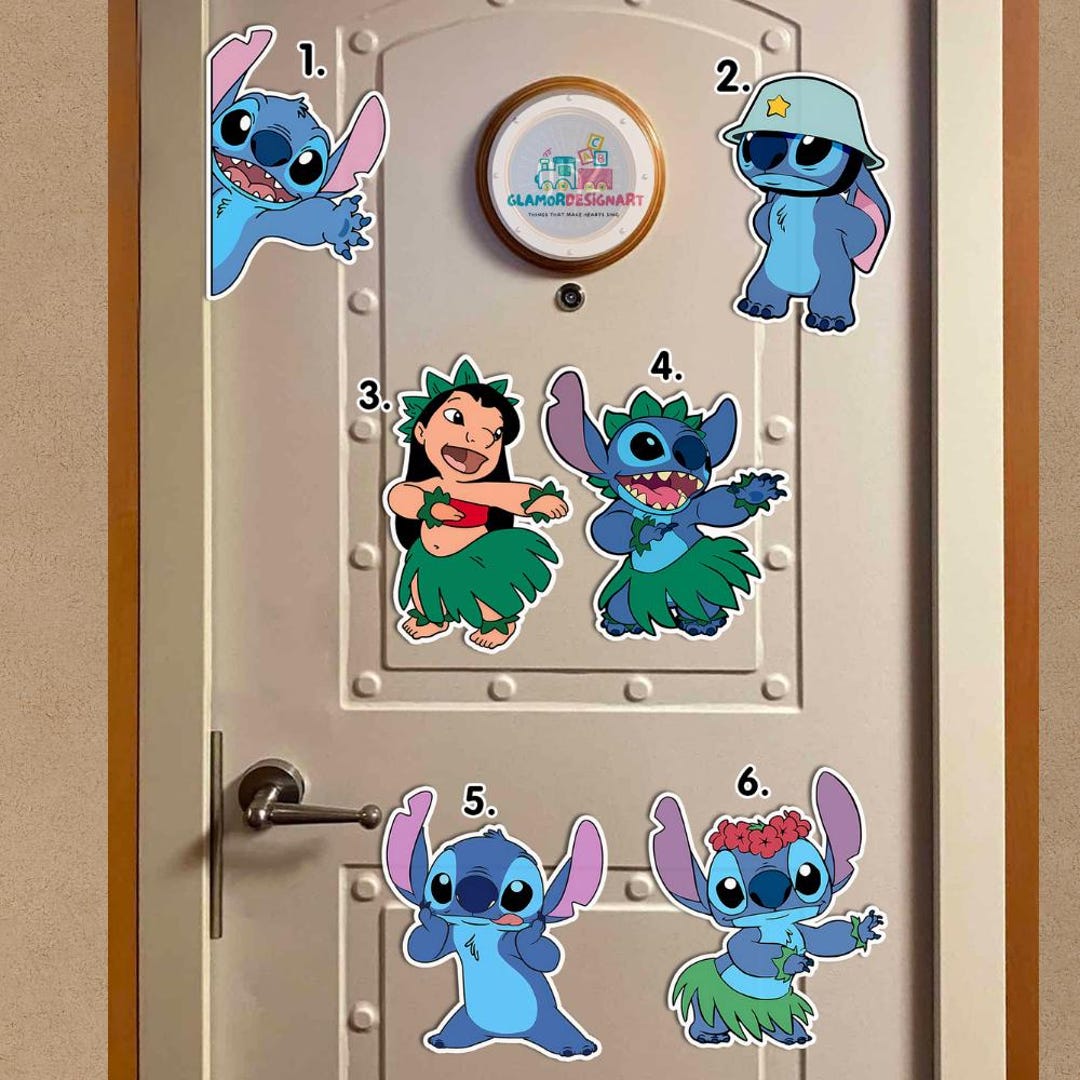 Personalized Disney Stitch Cruise Magnet, Lilo & Stitch Summer Magnets ...