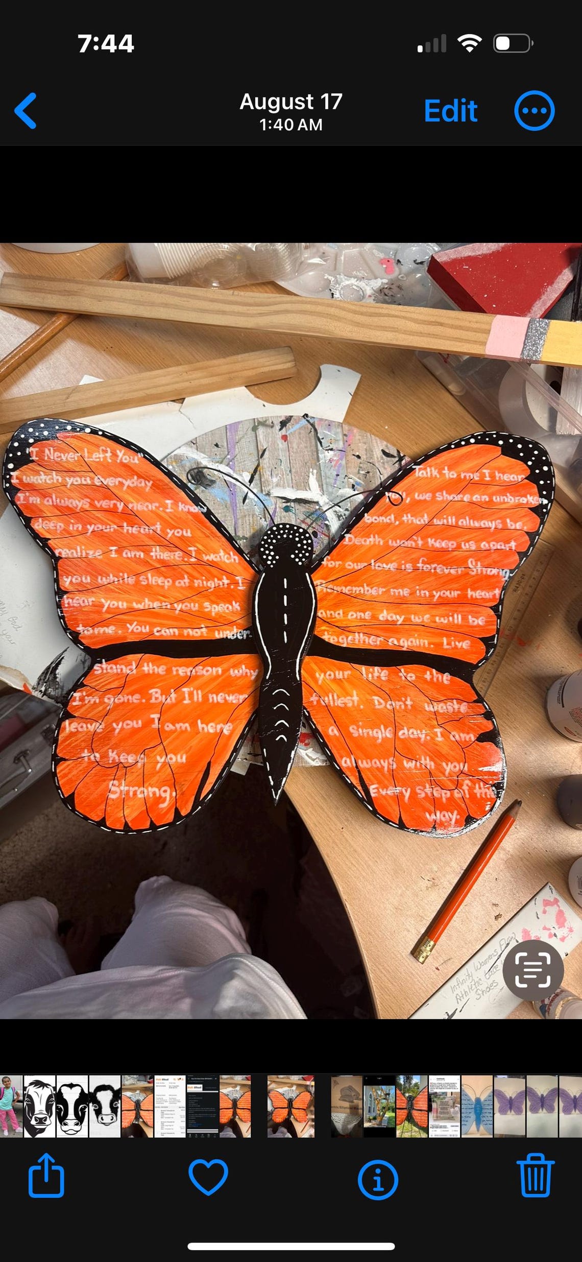 Wood Monarch Butterfly With Poem ( I Never Left You) Handmade - Etsy