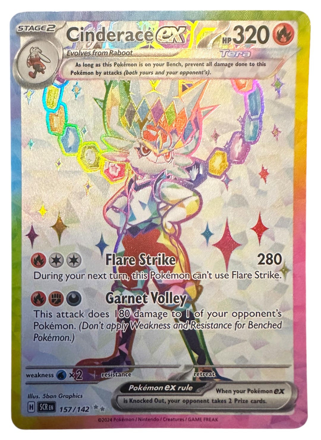 Pokemon TCG Cinderace EX 157/142 Stellar Crown Ultra Rare - Etsy