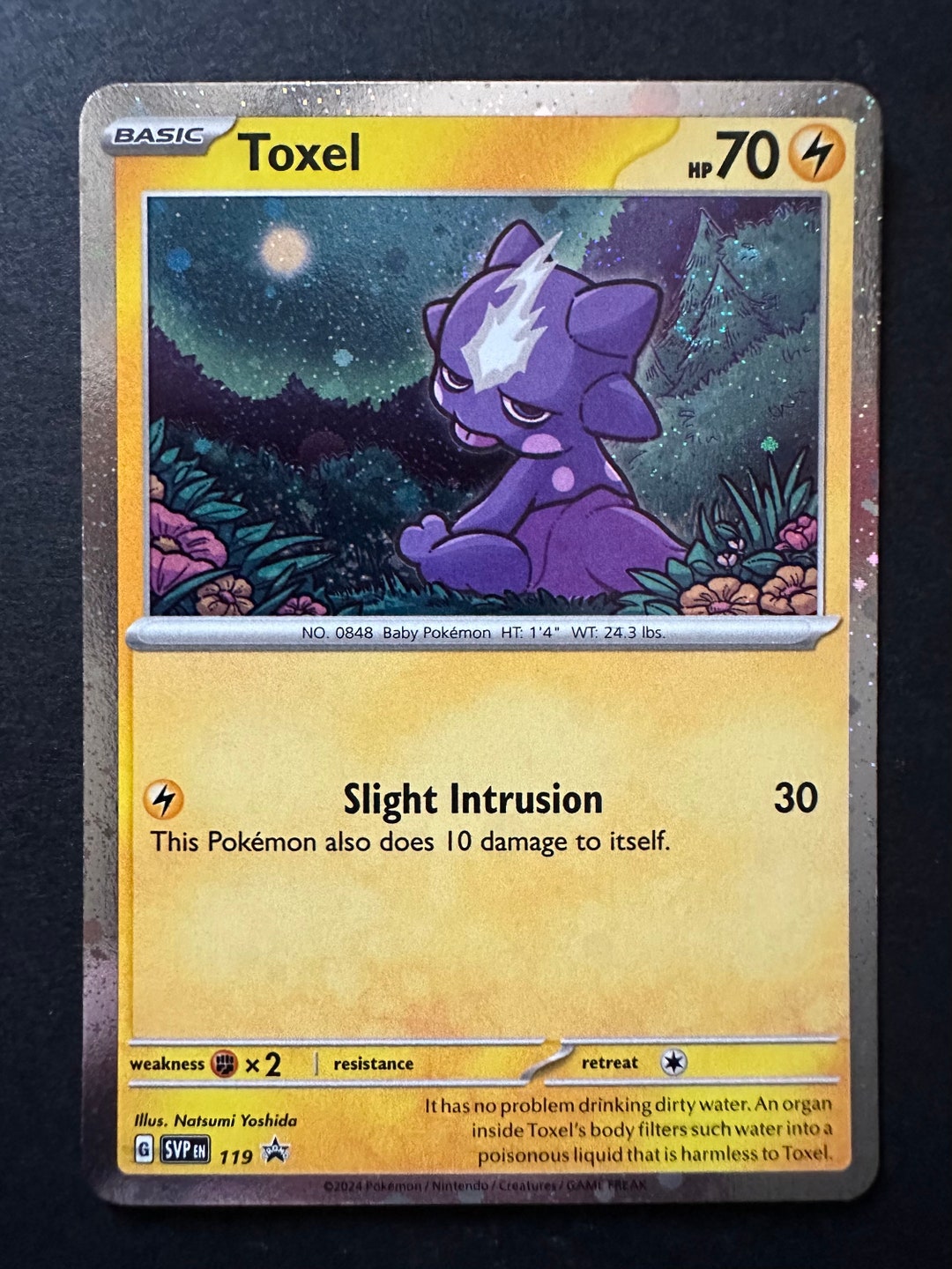 Pokémon TCG Scarlet & Violet Black Star Promo Toxel 119 SWIRLS in Holo ...
