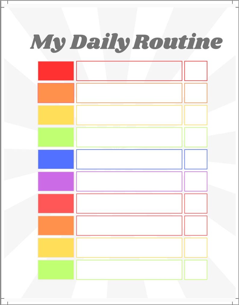 Kid's Daily Routine - Etsy