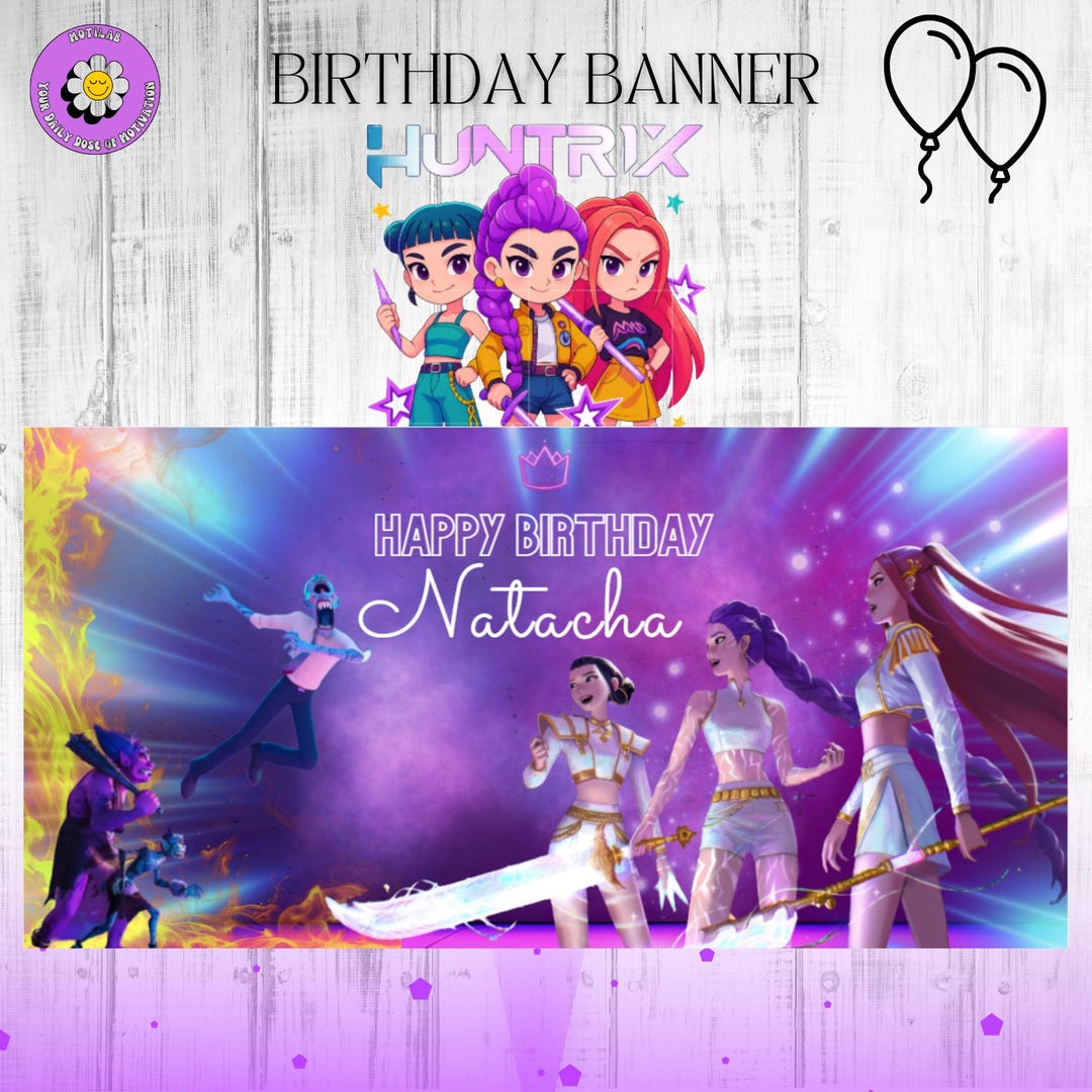 Huntrix K-pop Banner Template | Editable Canva Design | Demon Hunters ...