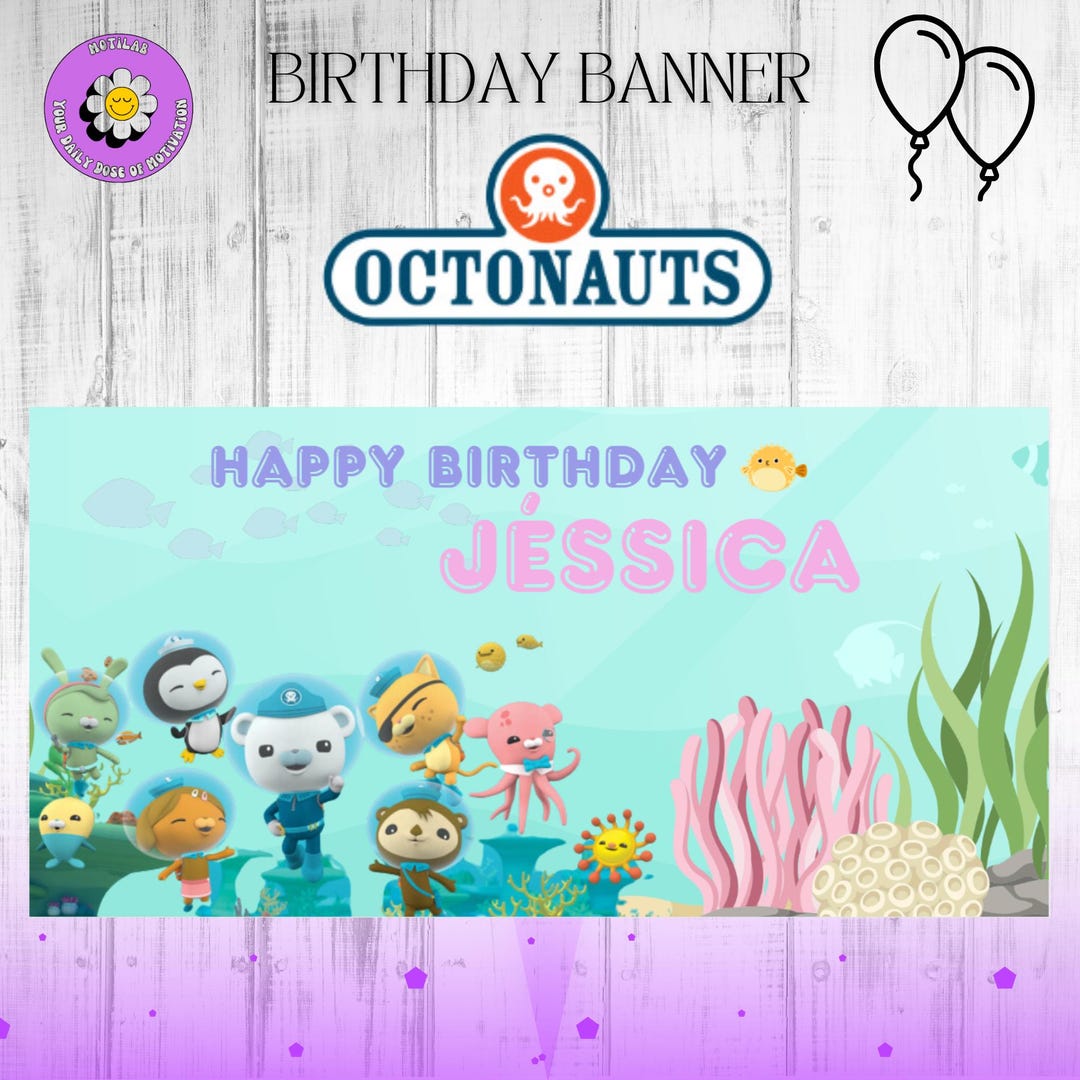 The Octonauts Birthday Banner | Personalized Birthday Wall Sign ...